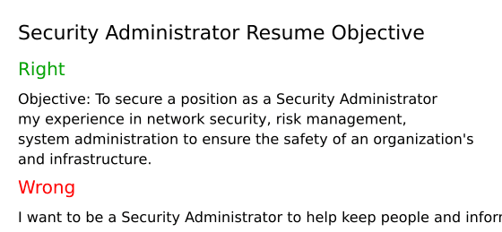 Top 17 Security Administrator Resume Objective Examples