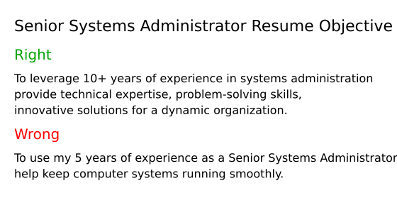 Top 16 Senior Systems Administrator Resume Objective Examples