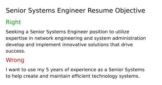 Top 17 Senior Systems Engineer Resume Objective Examples