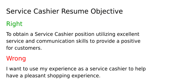 Top 16 Service Cashier Resume Objective Examples | ResumeCat