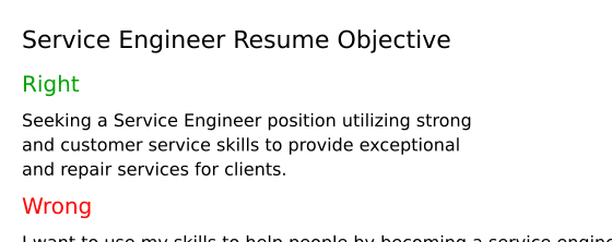 Top 17 Service Engineer Resume Objective Examples