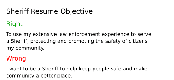 Top 17 Sheriff Resume Objective Examples | ResumeCat