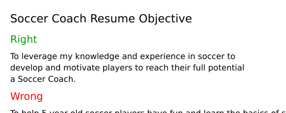 Top 18 Soccer Coach Resume Objective Examples | ResumeCat
