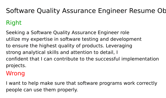 Top 16 Software Quality Assurance Engineer Resume Objective Examples