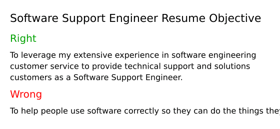 Top 18 Software Support Engineer Resume Objective Examples