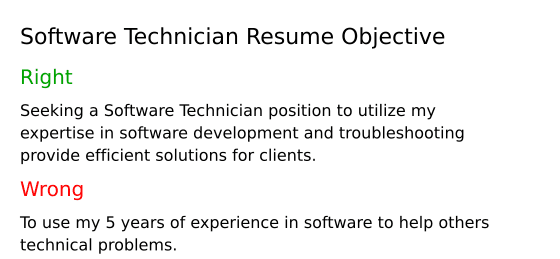Top 16 Software Technician Resume Objective Examples