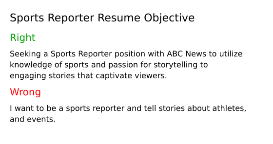 Top 17 Sports Reporter Resume Objective Examples | ResumeCat