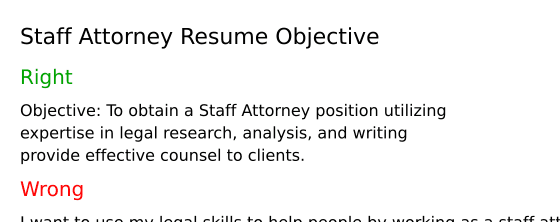 Top 17 Staff Attorney Resume Objective Examples | ResumeCat