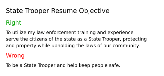 Top 16 State Trooper Resume Objective Examples | ResumeCat