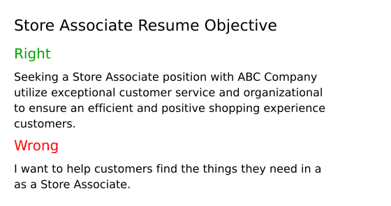 Top 17 Store Associate Resume Objective Examples | ResumeCat