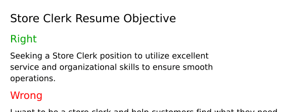 Top 18 Store Clerk Resume Objective Examples | ResumeCat