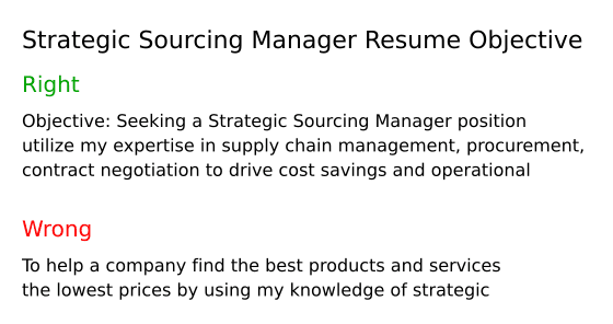 Top 17 Strategic Sourcing Manager Resume Objective Examples