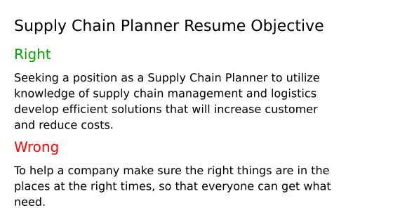 Top 17 Supply Chain Planner Resume Objective Examples Top 17 Supply Chain Planner Resume Objective Examples