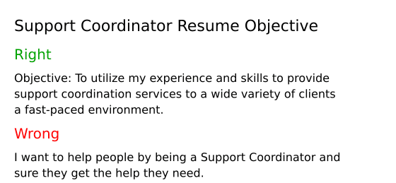 Top 18 Support Coordinator Resume Objective Examples