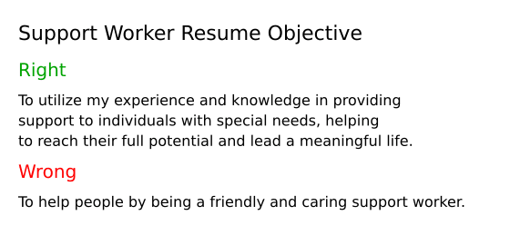 Top 17 Support Worker Resume Objective Examples | ResumeCat