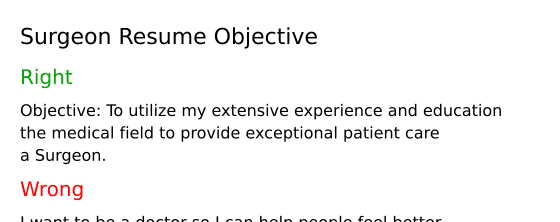 Top 16 Surgeon Resume Objective Examples | ResumeCat