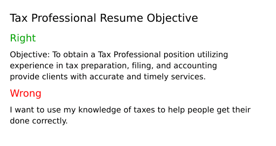 Top 18 Tax Professional Resume Objective Examples