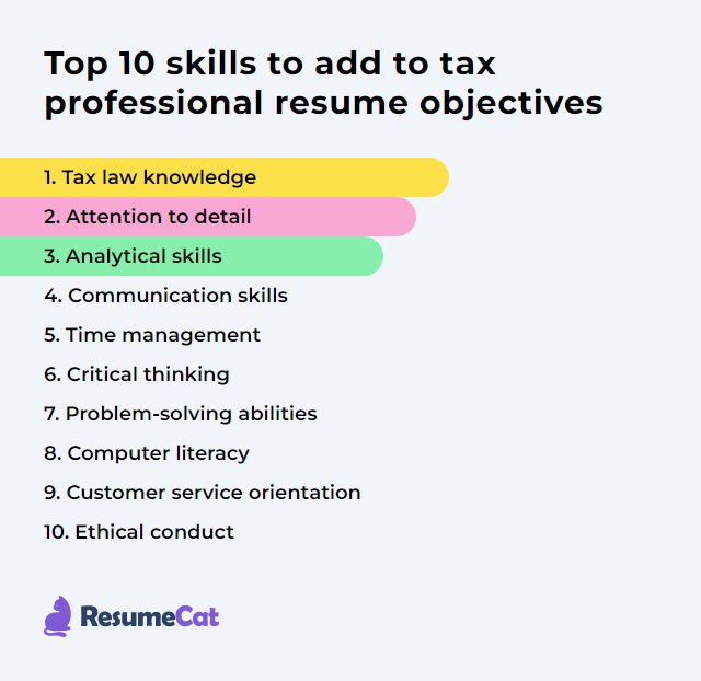 Top 18 Tax Professional Resume Objective Examples