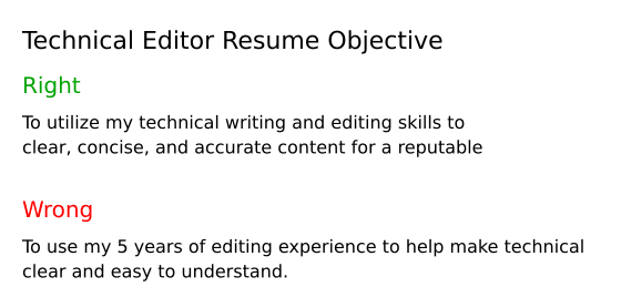 Top 18 Technical Editor Resume Objective Examples