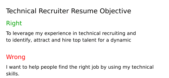 Top 16 Technical Recruiter Resume Objective Examples