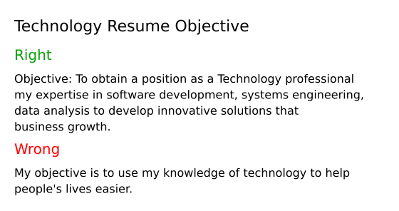 Top 17 Technology Resume Objective Examples | ResumeCat