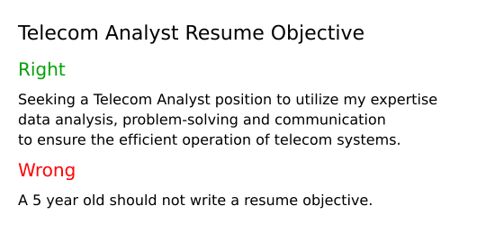 Top 17 Telecom Analyst Resume Objective Examples | ResumeCat