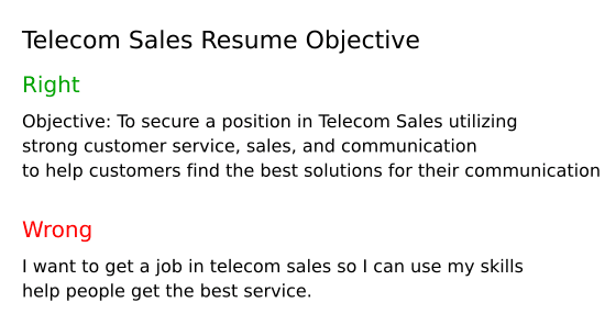 Top 16 Telecom Sales Resume Objective Examples | ResumeCat