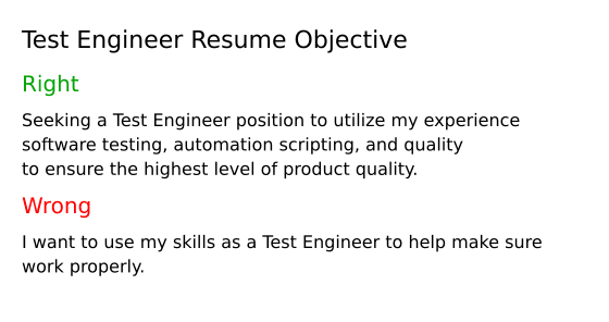 Top 17 Test Engineer Resume Objective Examples | ResumeCat