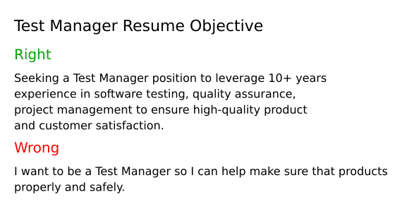 Top 17 Test Manager Resume Objective Examples | ResumeCat