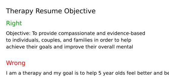Top 18 Therapy Resume Objective Examples | ResumeCat