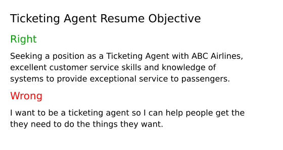 Top 17 Ticketing Agent Resume Objective Examples | ResumeCat