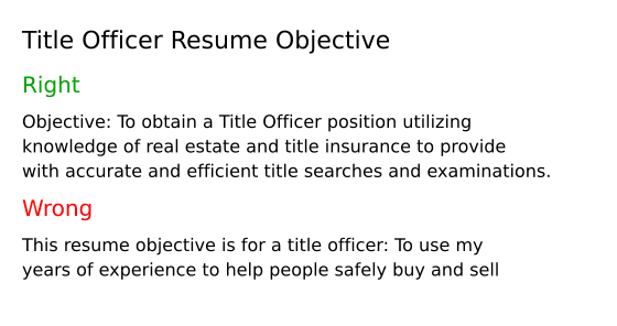 Top 16 Title Officer Resume Objective Examples | ResumeCat