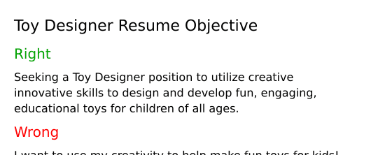 Top 17 Toy Designer Resume Objective Examples | ResumeCat
