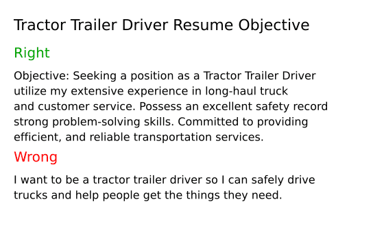 Top 18 Tractor Trailer Driver Resume Objective Examples