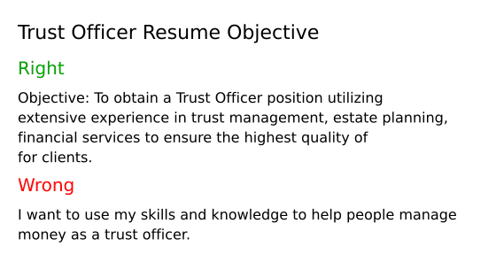 Top 18 Trust Officer Resume Objective Examples | ResumeCat