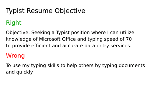 Top 18 Typist Resume Objective Examples | ResumeCat