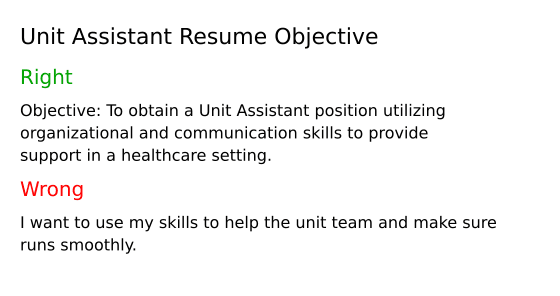 Top 16 Unit Assistant Resume Objective Examples | ResumeCat