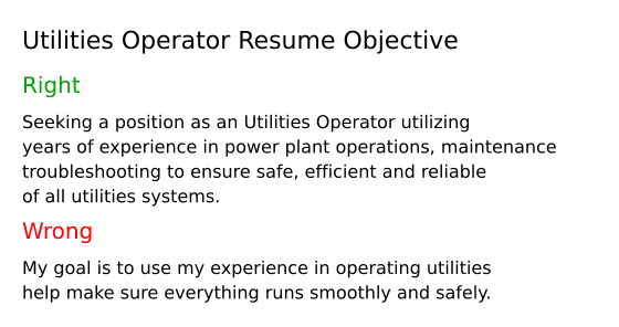 Top 17 Utilities Operator Resume Objective Examples