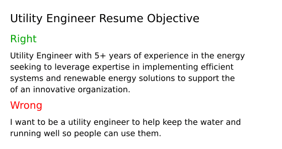 Top 17 Utility Engineer Resume Objective Examples