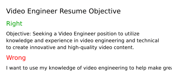 Top 17 Video Engineer Resume Objective Examples | ResumeCat