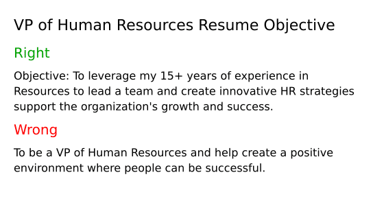 Top 17 VP of Human Resources Resume Objective Examples