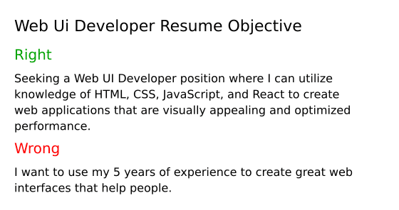 Top 16 Web Ui Developer Resume Objective Examples