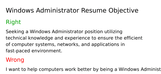 Top 17 Windows Administrator Resume Objective Examples