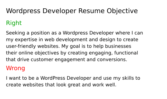 Top 17 Wordpress Developer Resume Objective Examples