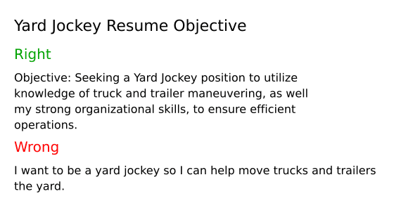 Top 18 Yard Jockey Resume Objective Examples | ResumeCat