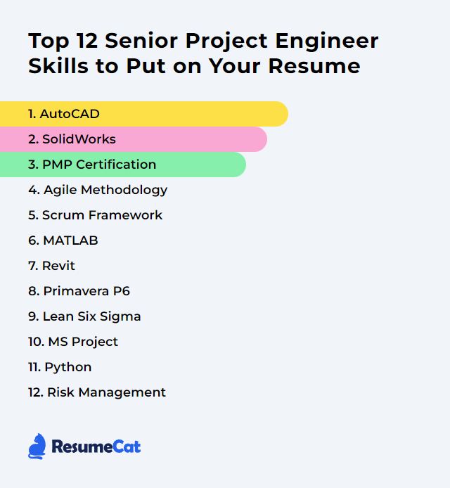 Top 12 Senior Project Engineer Skills To Put On Your Resume
